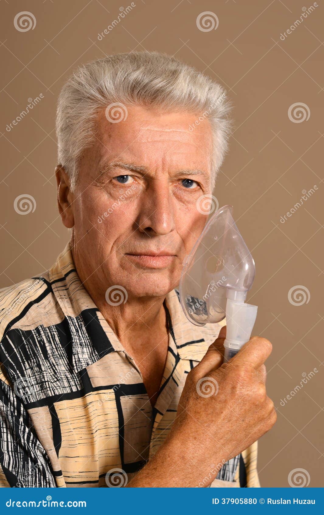 Man with Flu Making Inhalation Stock Photo - Image of inhale, male ...