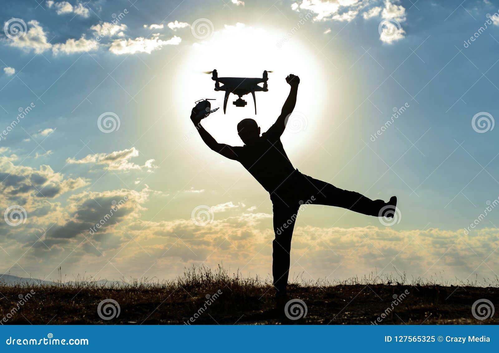 Crazy drone pilot stock image. Image of entertainment - 127565325