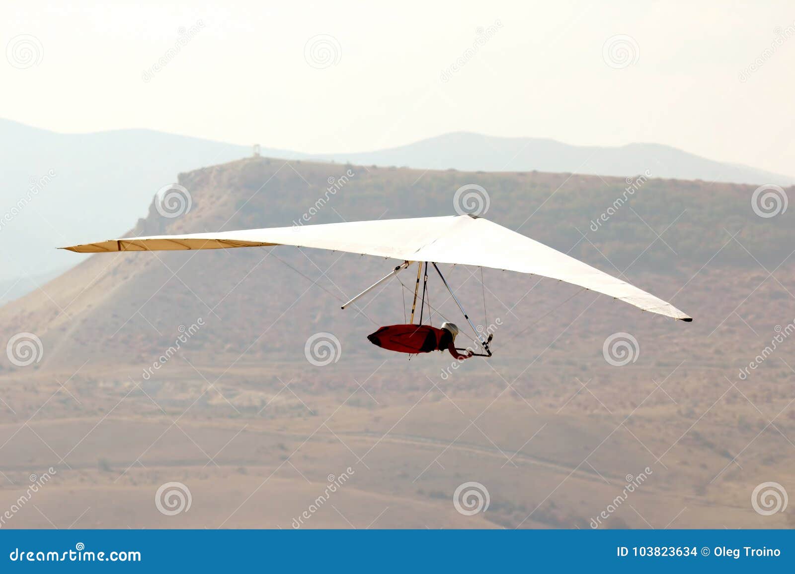 Flying Hang-glider With A Motor In The Sky. Trike, Flying In The Sky ...