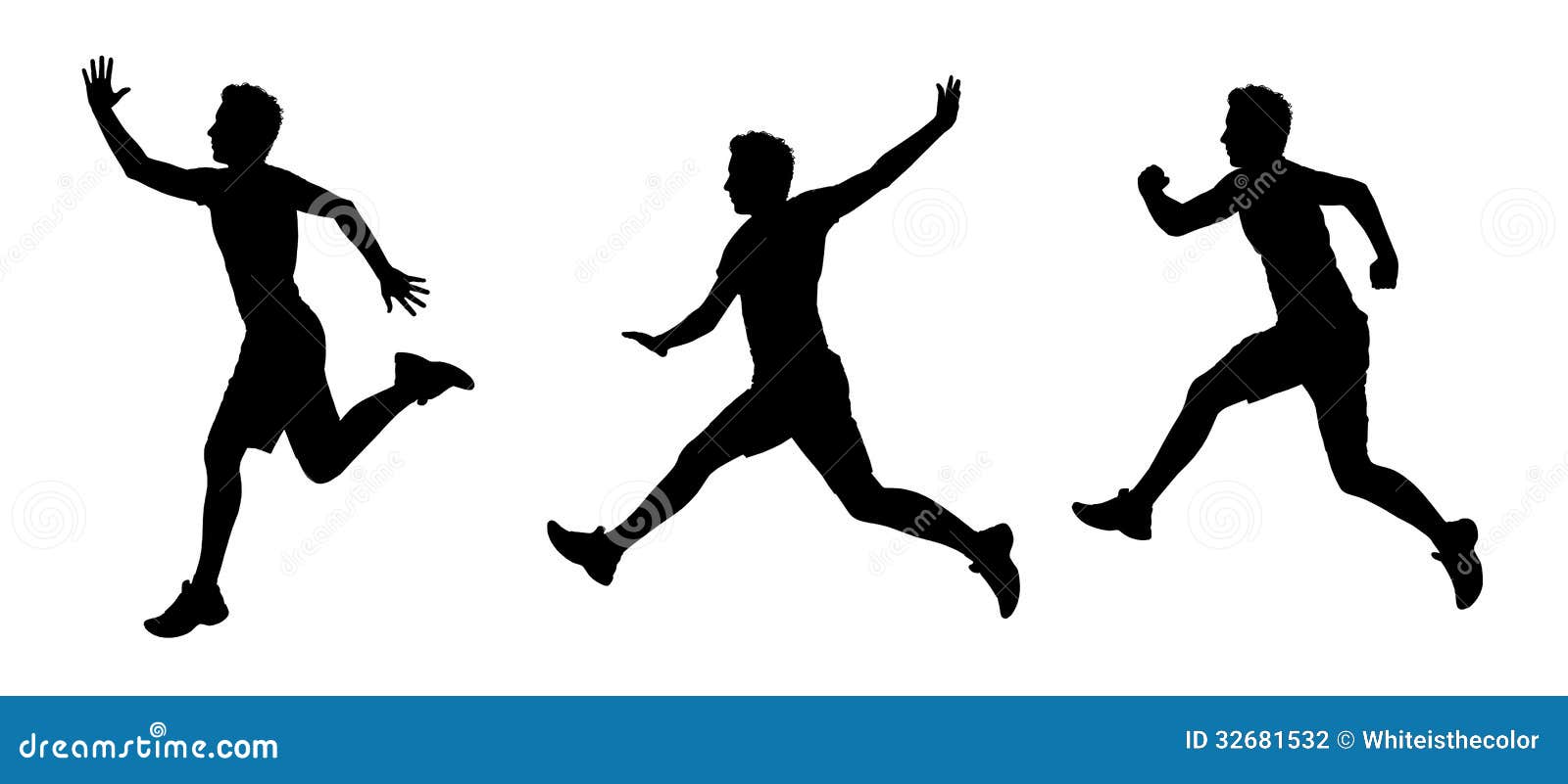 Man Flying Silhouettes Set 1 Stock Illustration - Illustration of legs ...