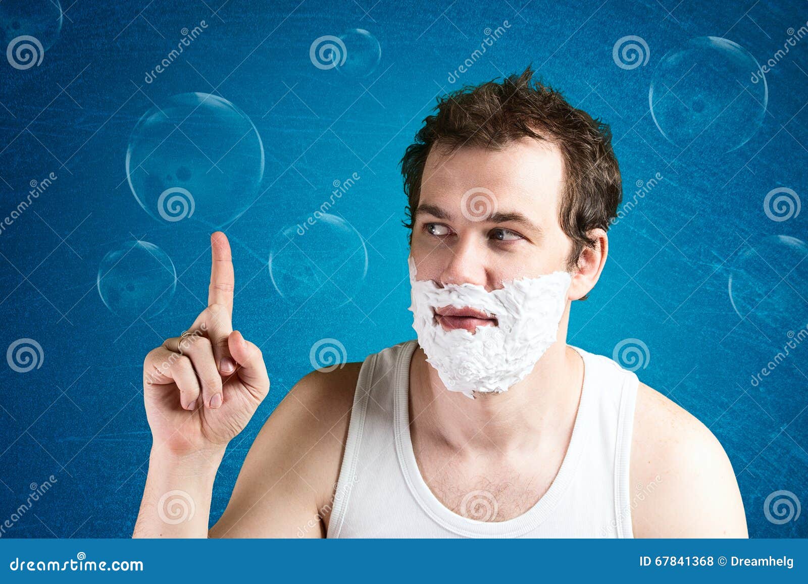 Man Foam Face Looking Bubbles Stock Photos - Free & Royalty-Free Stock ...