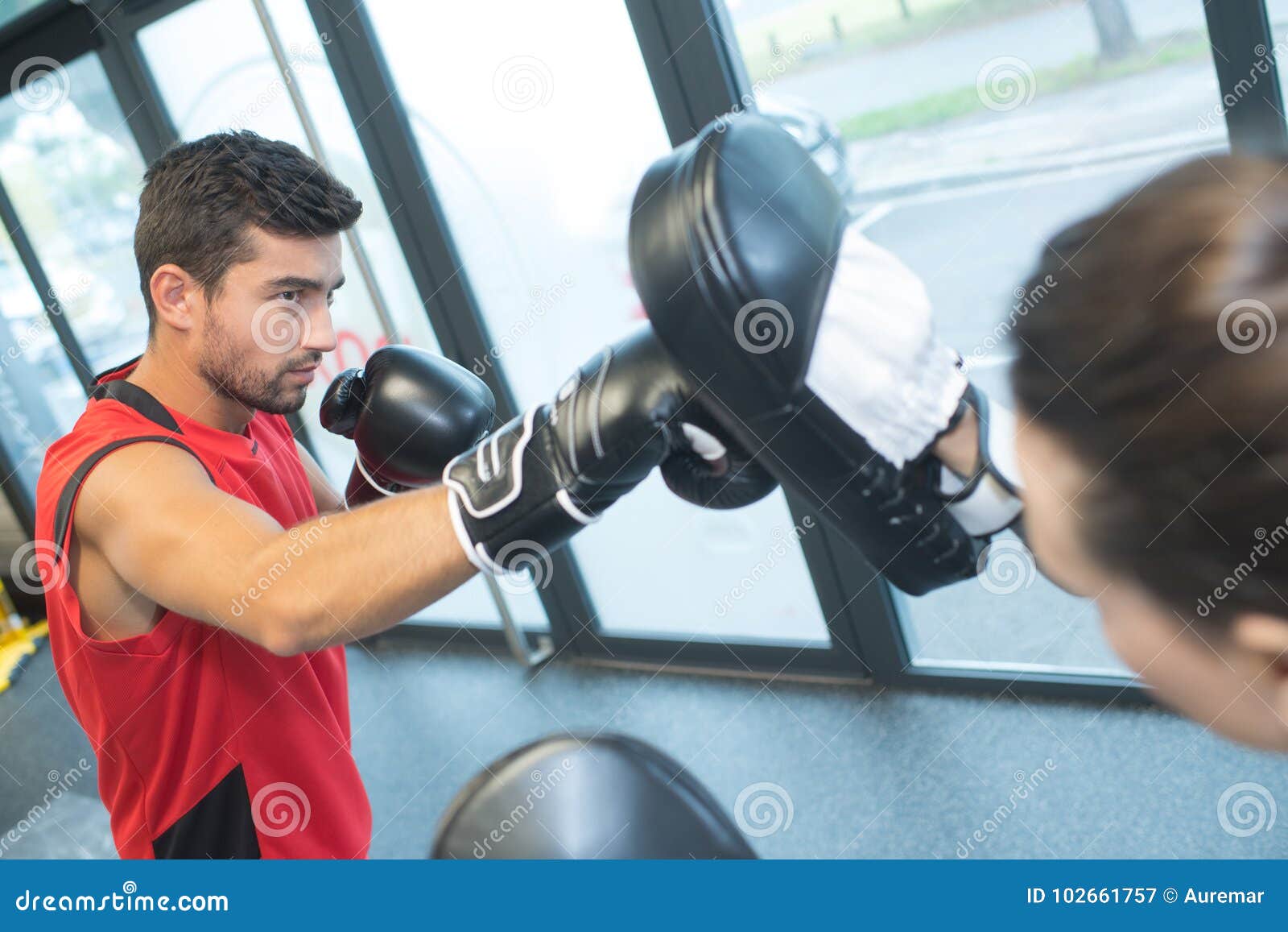Man Focused on Boxing Practice Stock Image - Image of speed, exercise ...