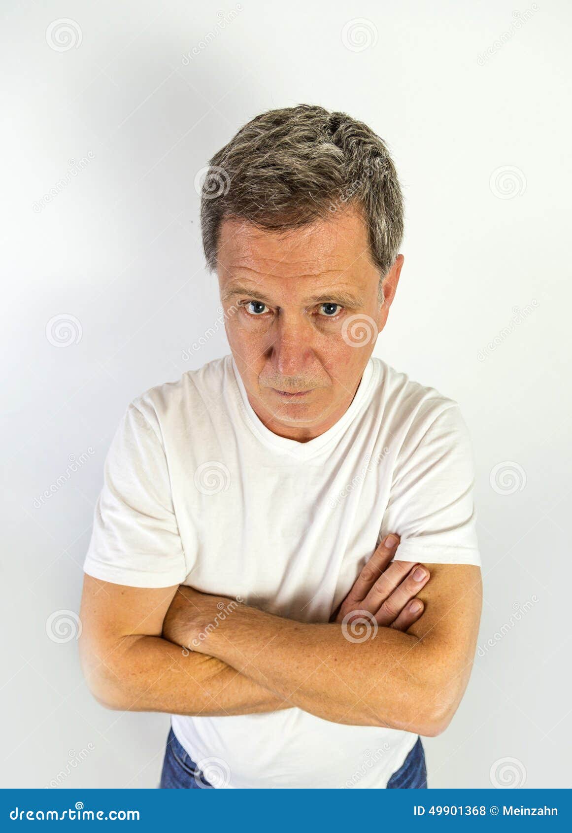 Man with folded arms stock photo. Image of serious, silver - 49901368