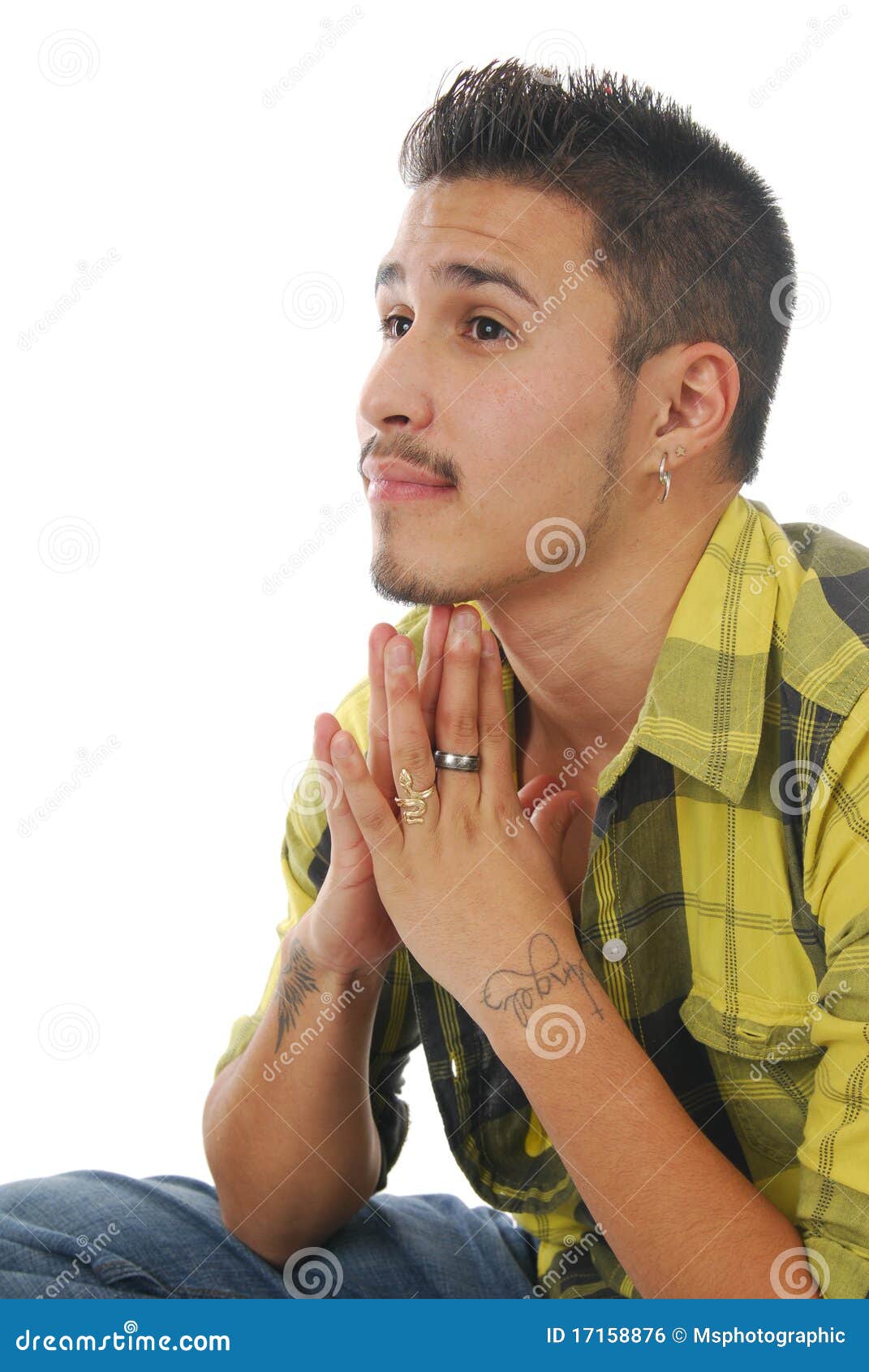 Man with folded hands stock photo. Image of adult, friendly - 17158876