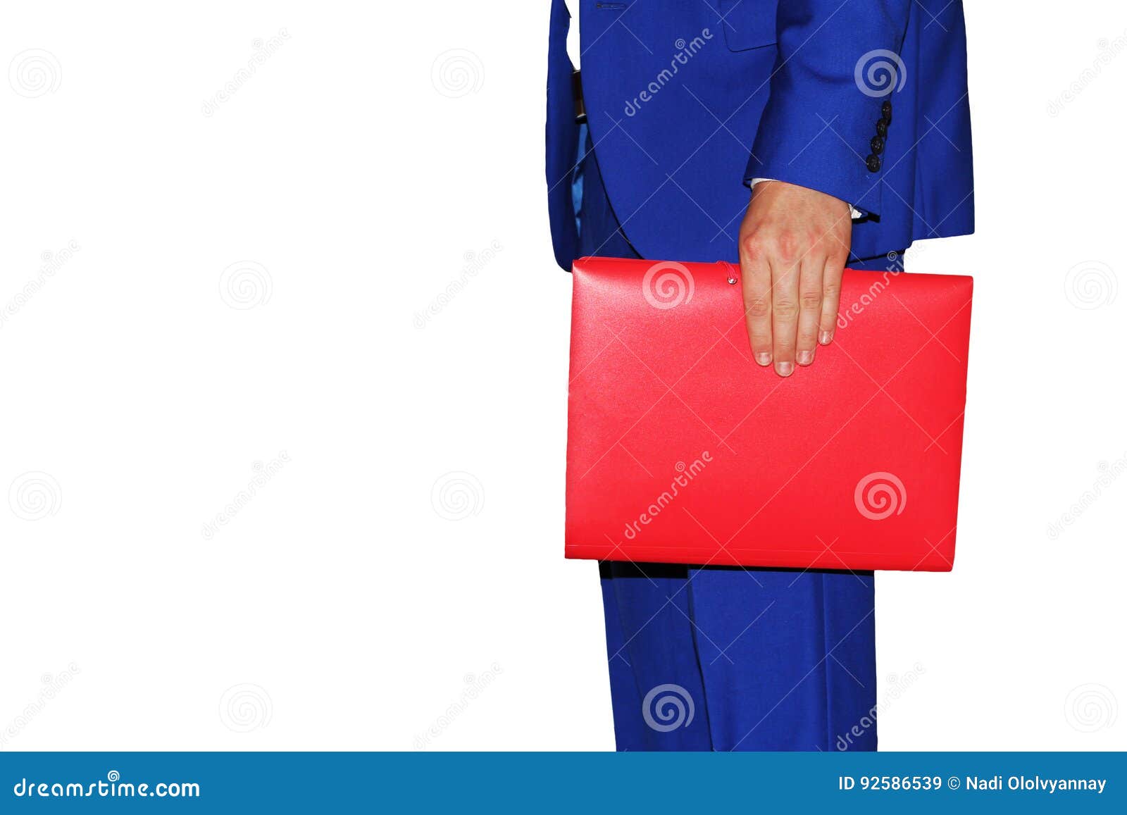 Man with a Folder on a White Background Stock Image - Image of concept ...