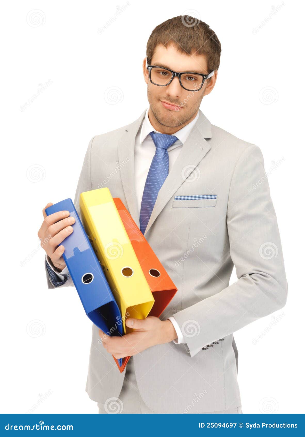 Man with folders stock image. Image of businessman, elegant - 25094697