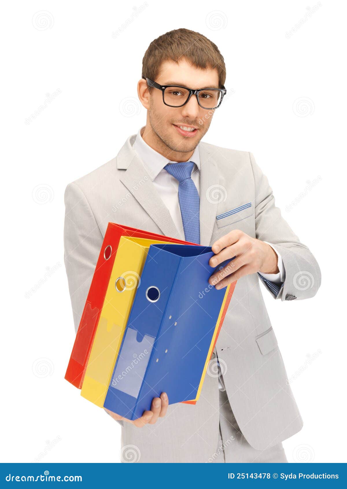 Man with folders stock photo. Image of businessman, caucasian - 25143478