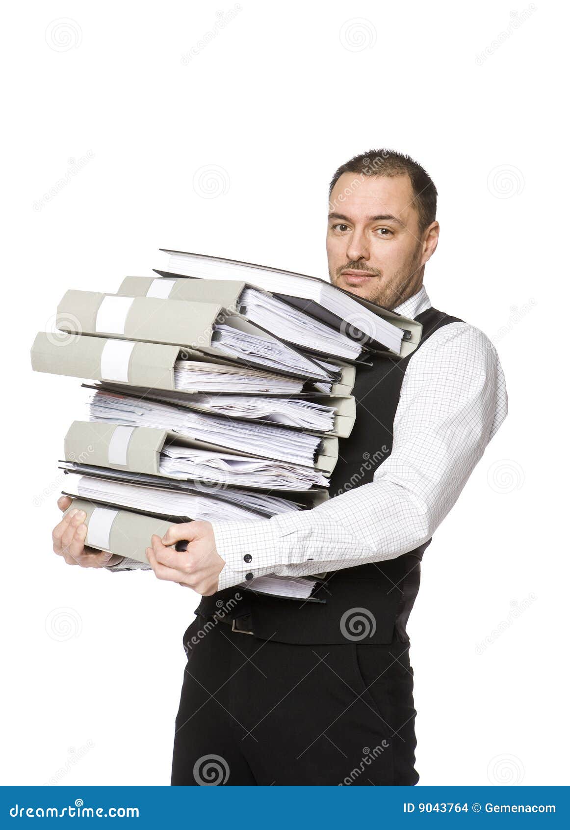 Man with folders stock photo. Image of bunch, suit, binder - 9043764