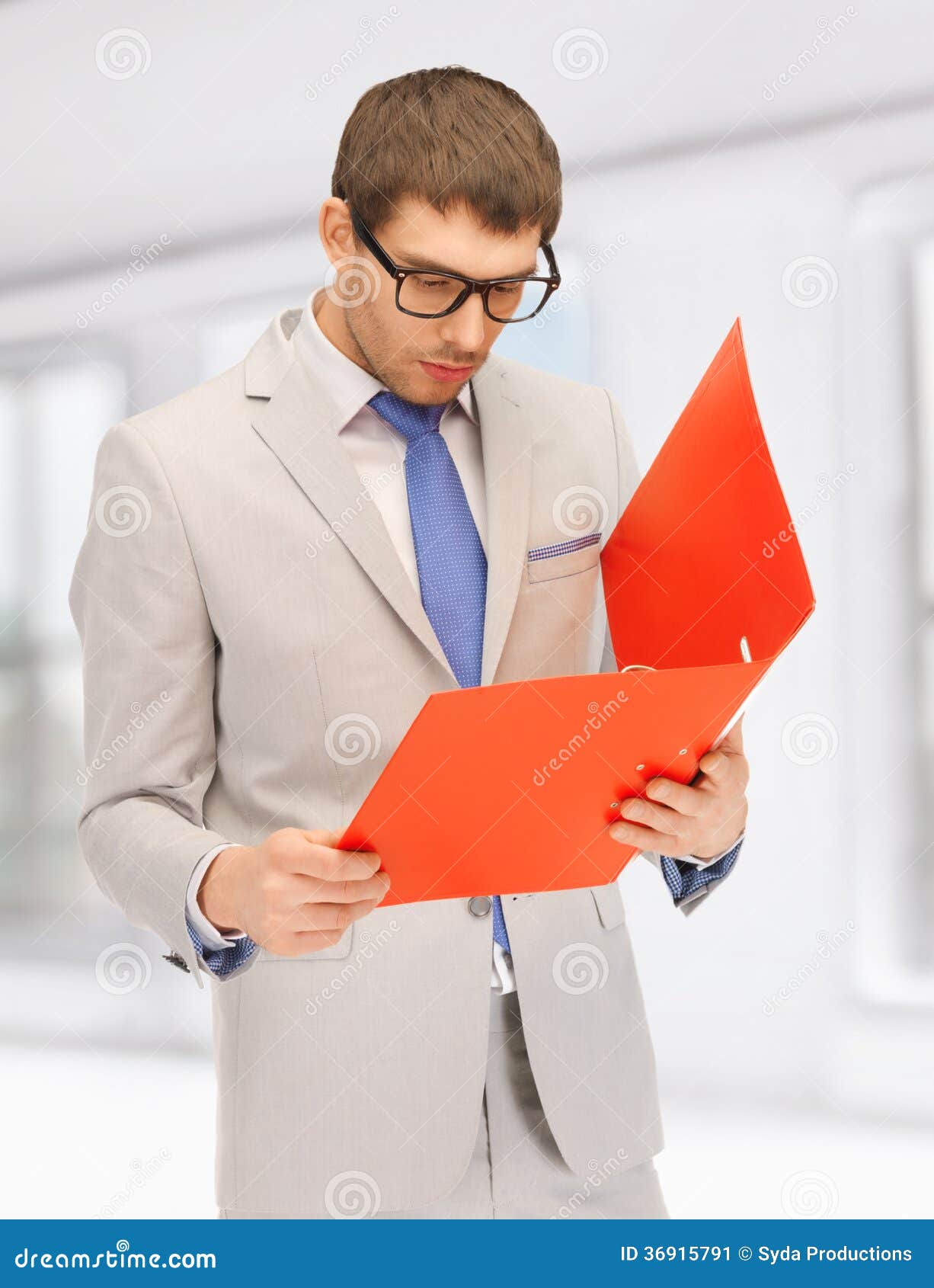 Man with folders stock image. Image of files, calm, kind - 36915791