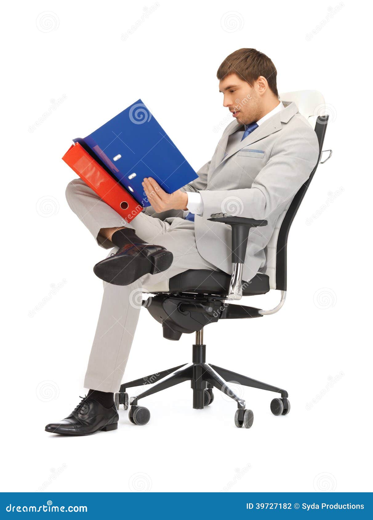 Man with folders stock photo. Image of human, executive - 39727182