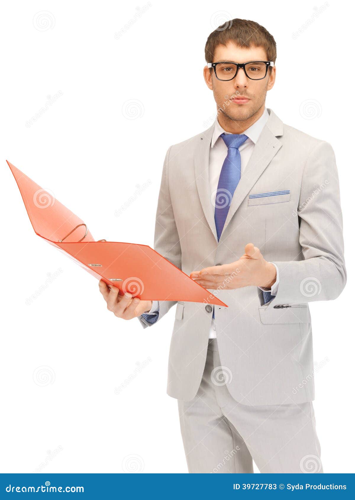 Man with folders stock image. Image of attractive, employee - 39727783