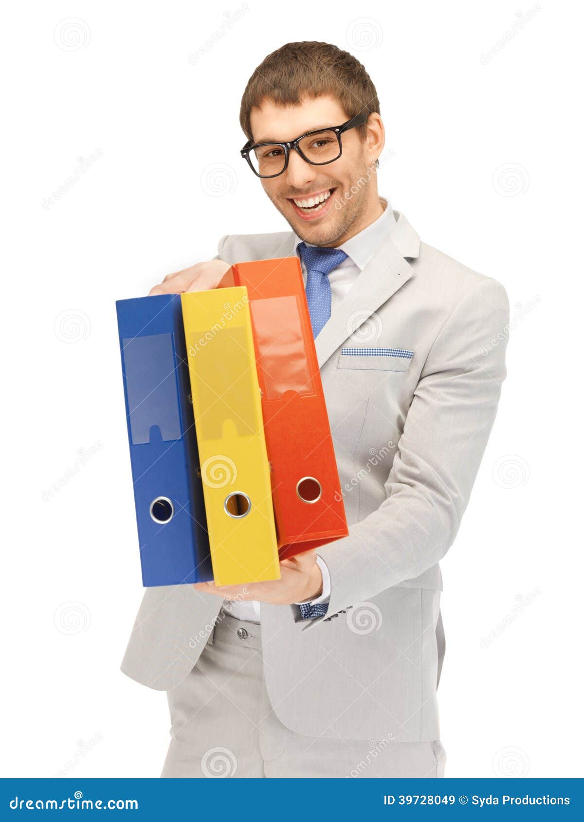 Man with folders stock image. Image of entrepreneur, documents - 39728049