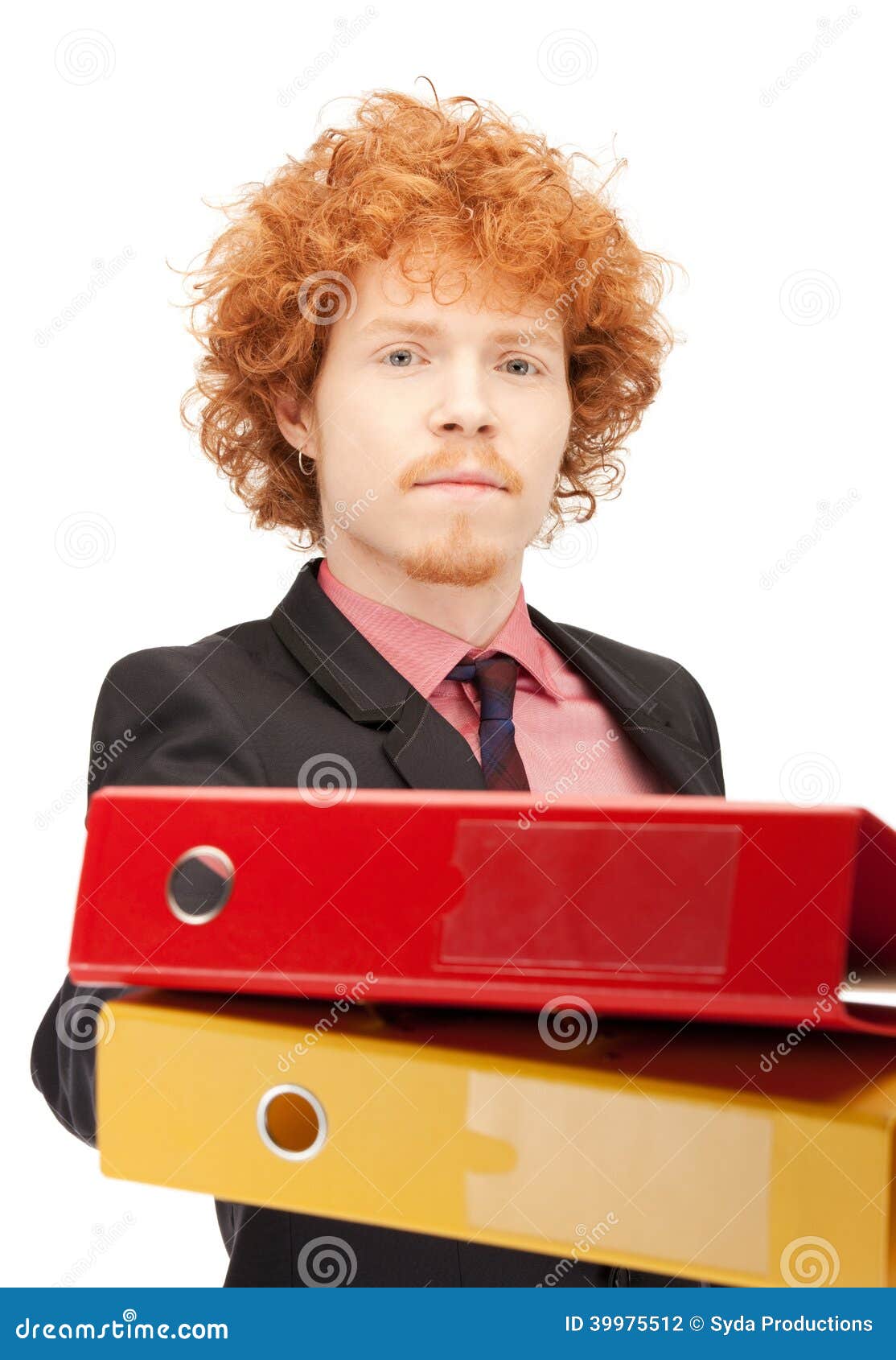 Man with folders stock photo. Image of folders, associate - 39975512