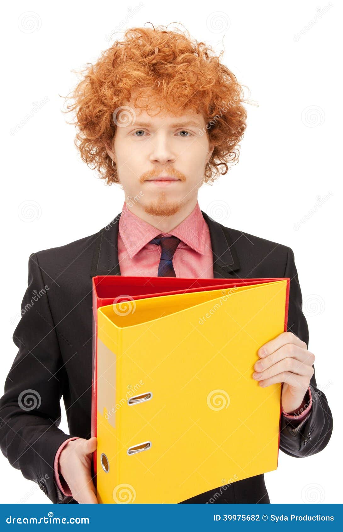 Man with folders stock photo. Image of corporate, handsome - 39975682