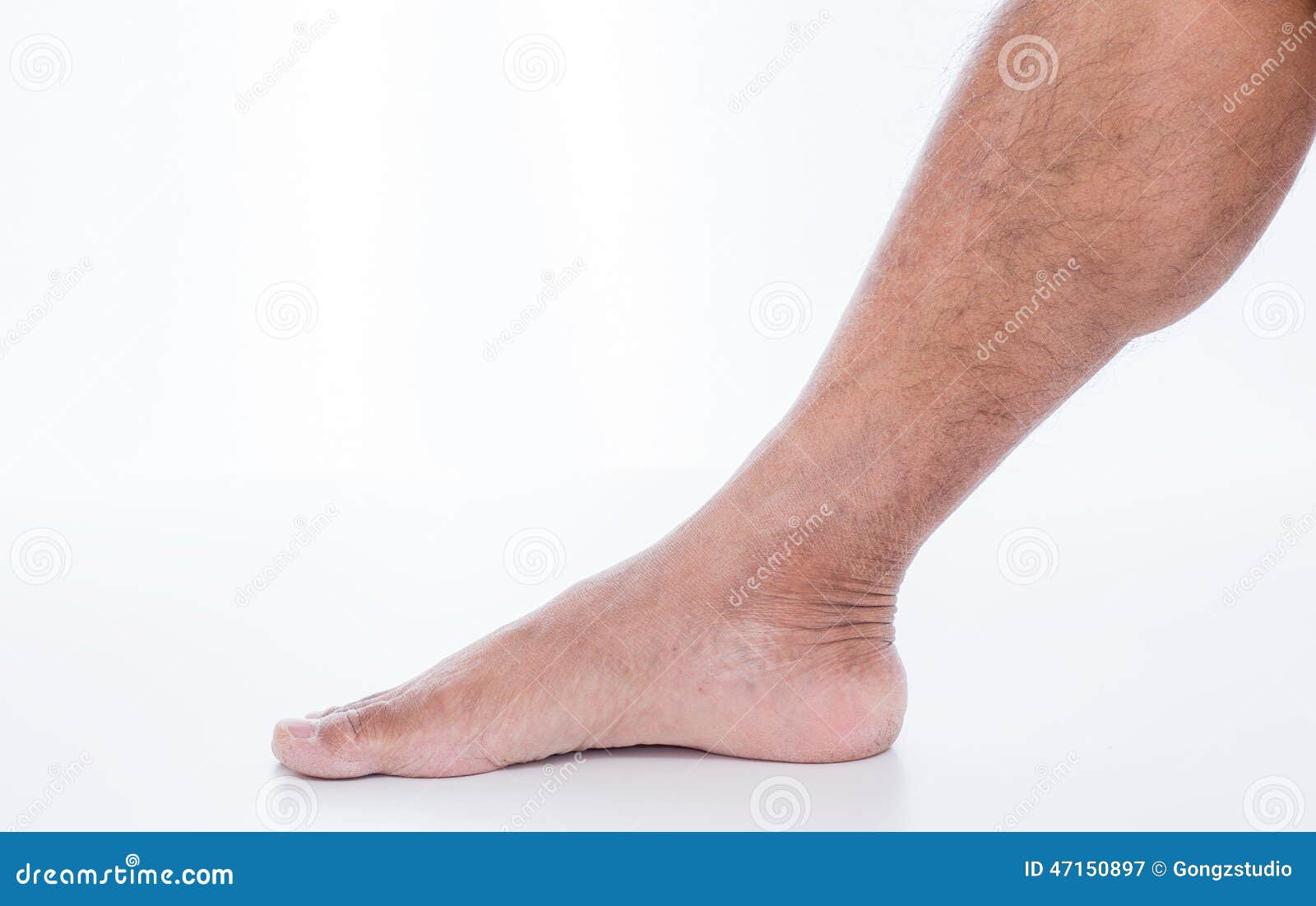 Man Foot on White Background Stock Image - Image of bright, body: 47150897