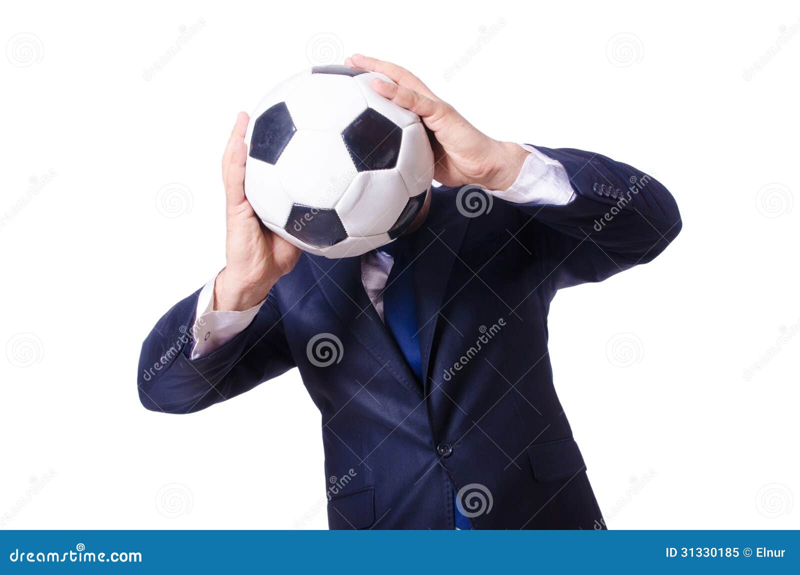 Man with football stock image. Image of football, goal - 31330185