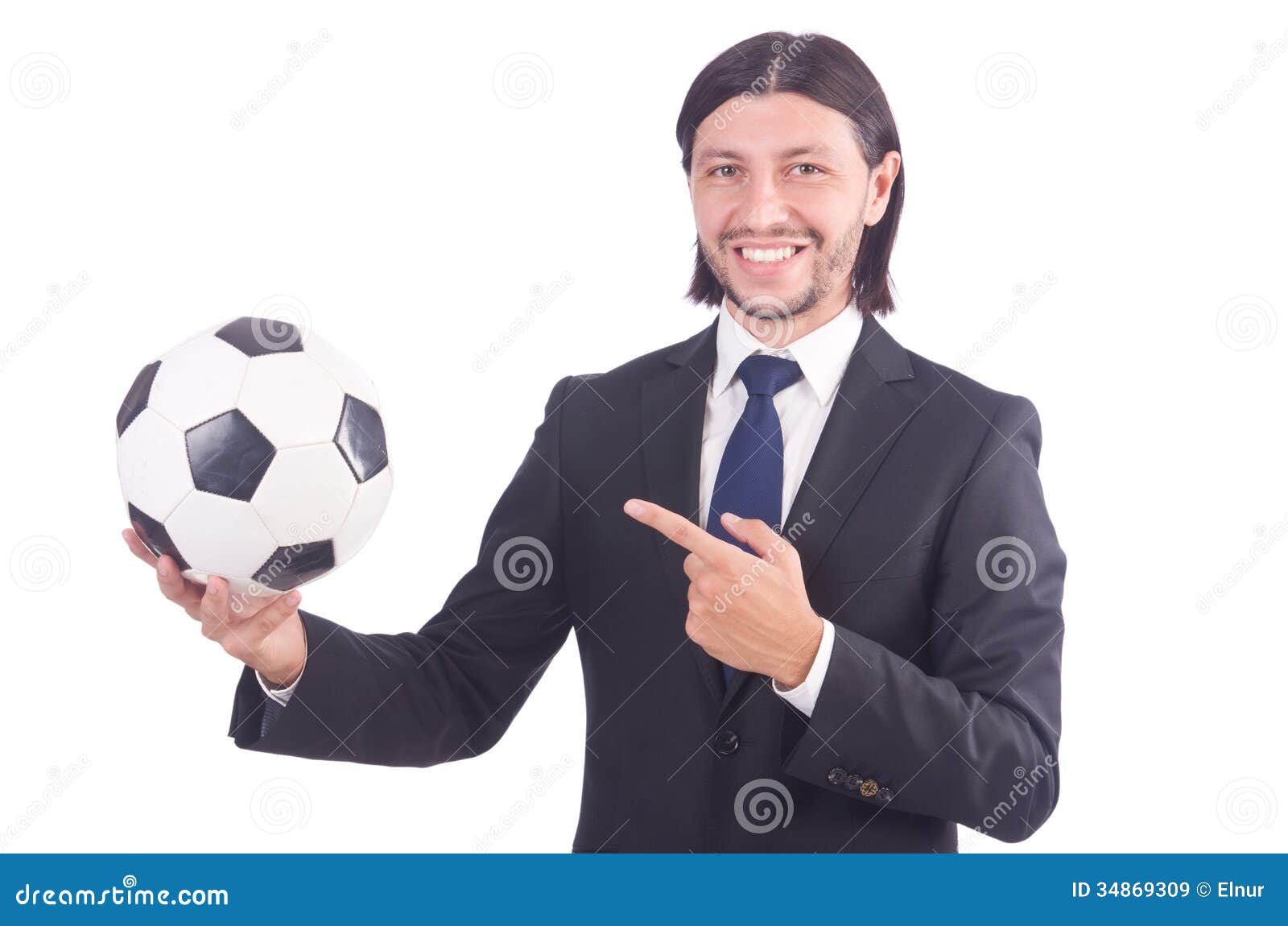 Man with football stock image. Image of elegant, leisure - 34869309