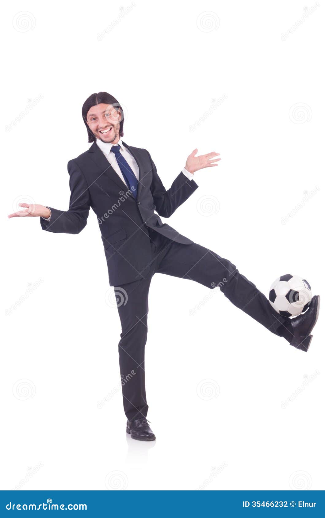 Man with football stock photo. Image of happy, game, business - 35466232