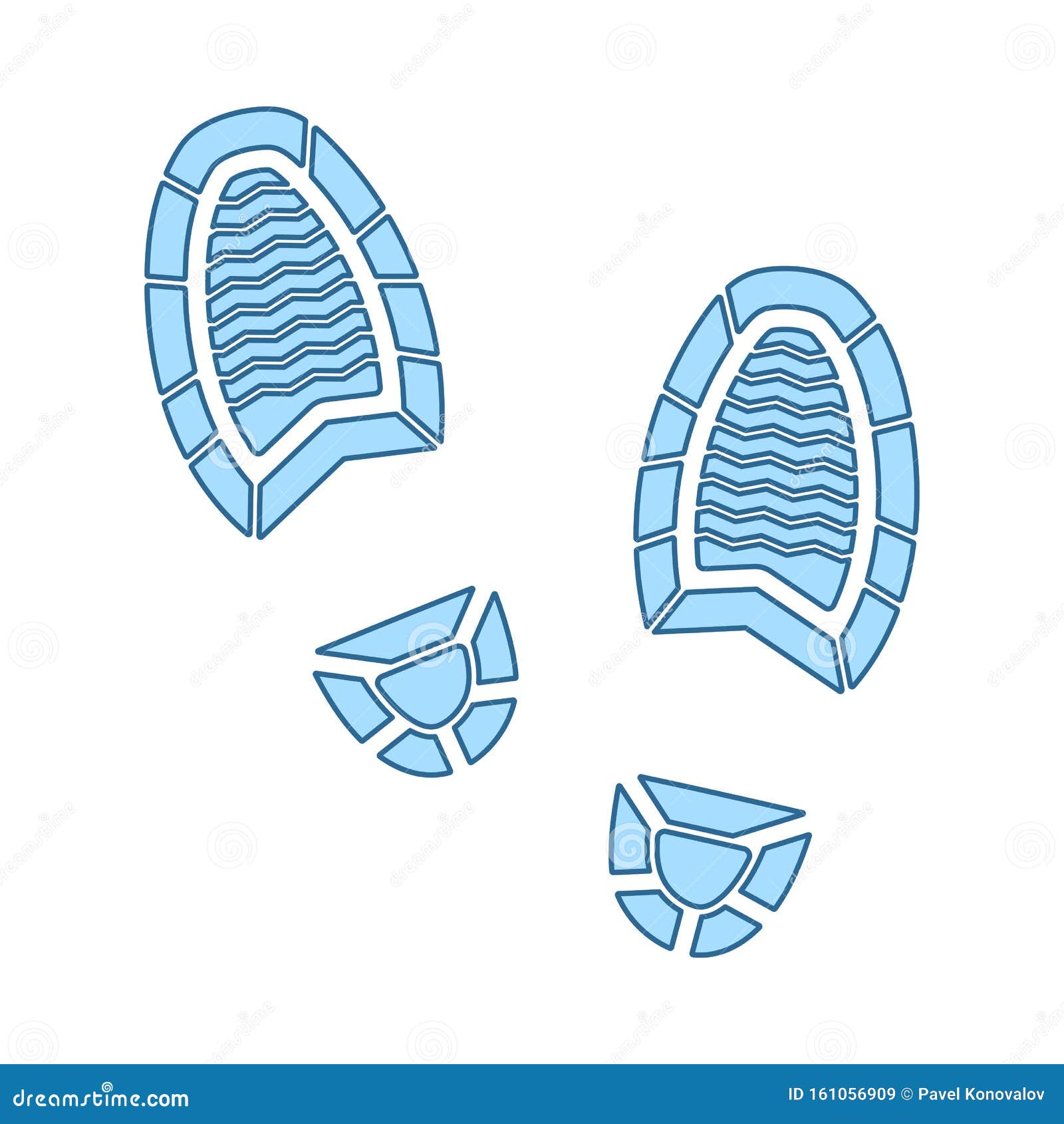 Man Footprint Icon stock vector. Illustration of outline - 161056909