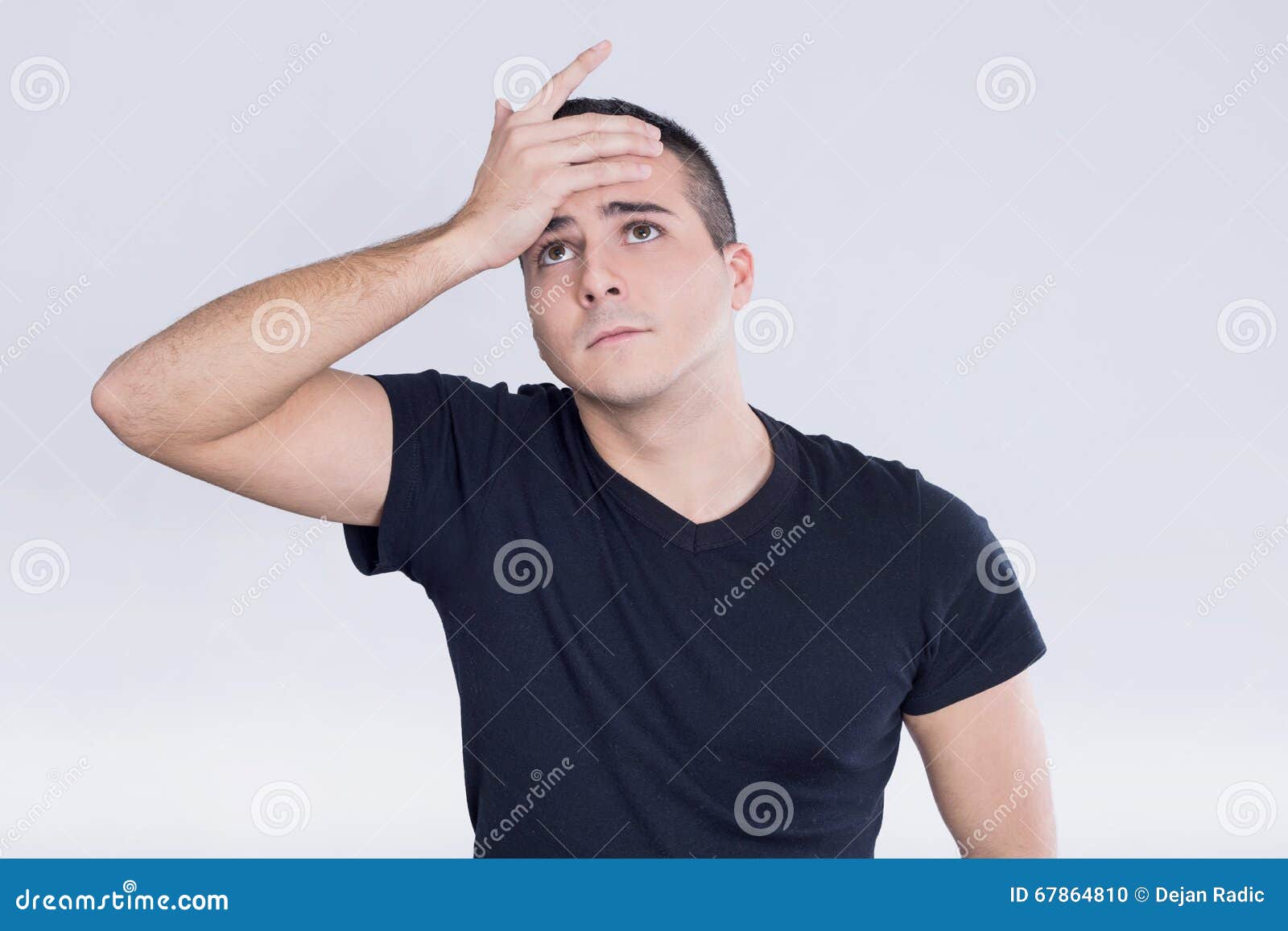 Man forgets stock photo. Image of emotion, human, young - 67864810