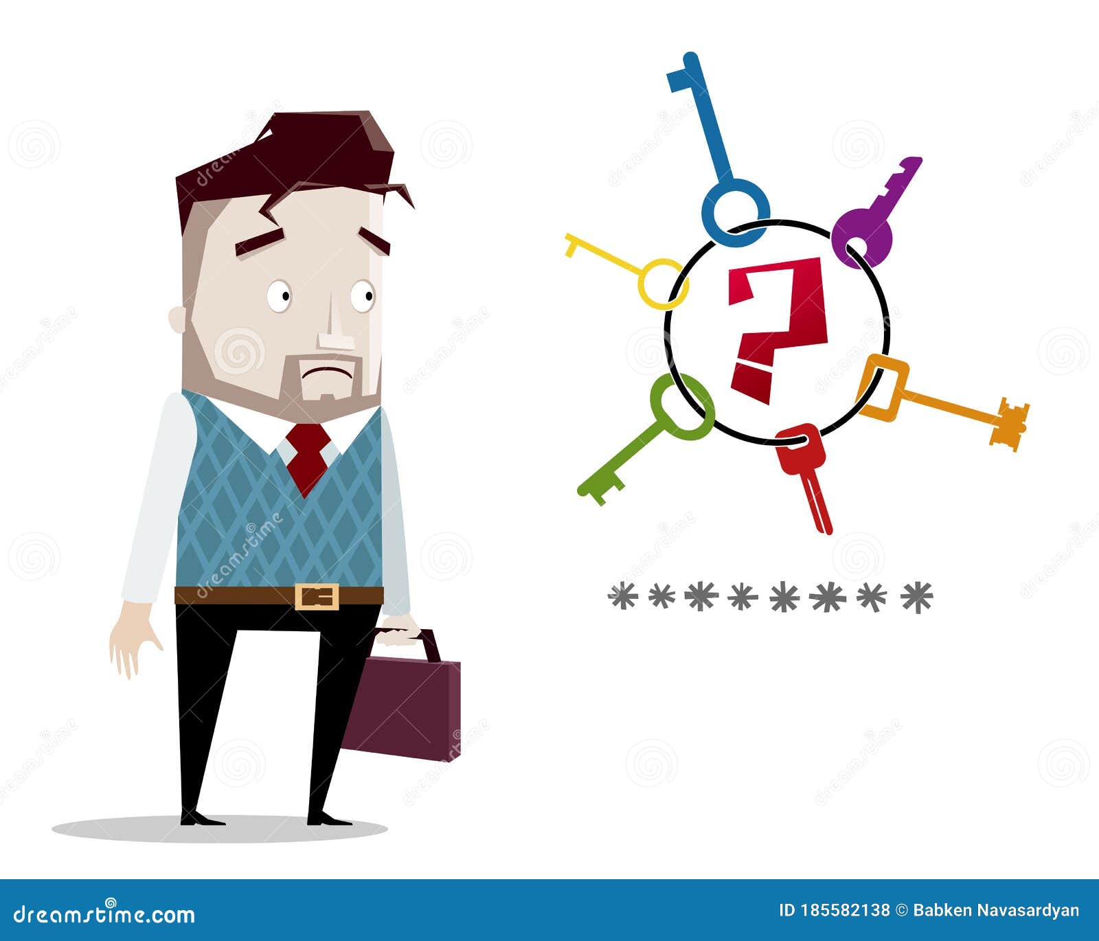 User Forgot Password Website Landing Page. Desperate Young Man Trying ...