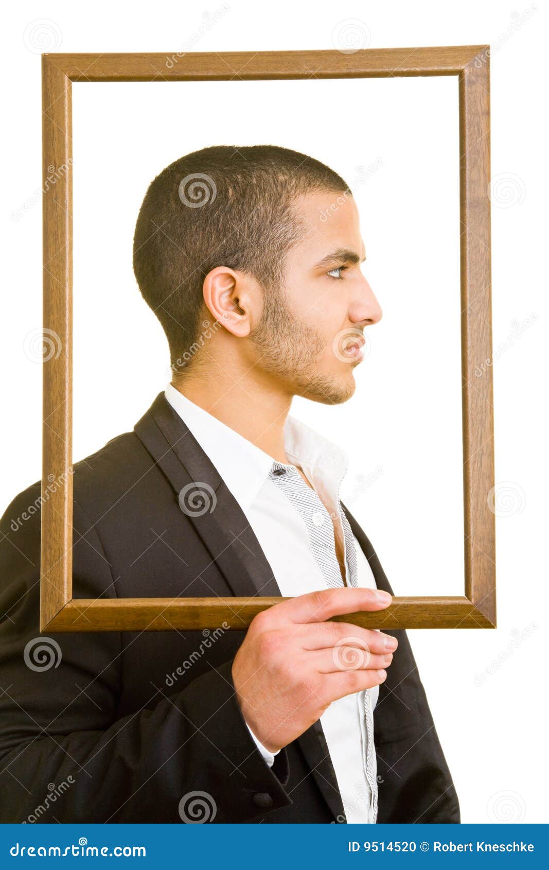 Man in frame stock photo. Image of proud, imagination - 9514520
