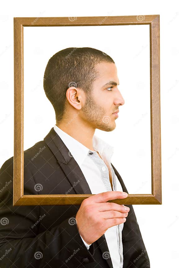 Man in frame stock photo. Image of proud, imagination - 9514520
