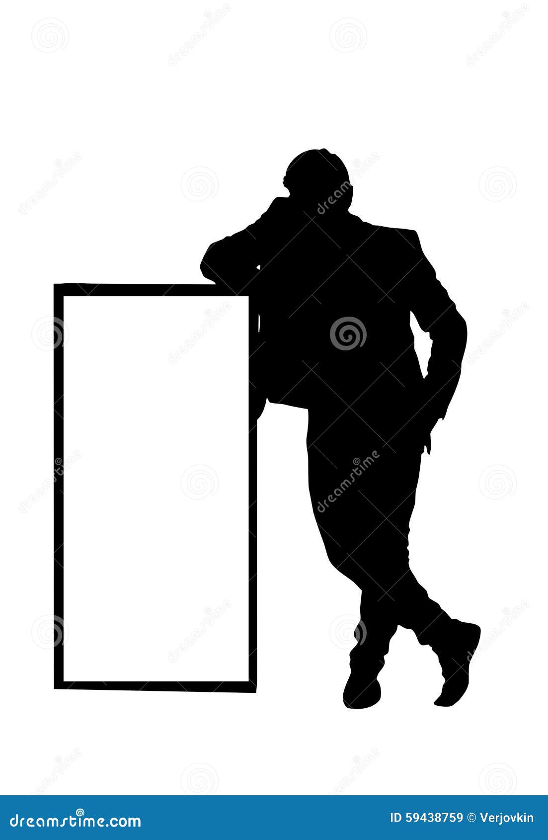 Man with frame stock illustration. Illustration of ...