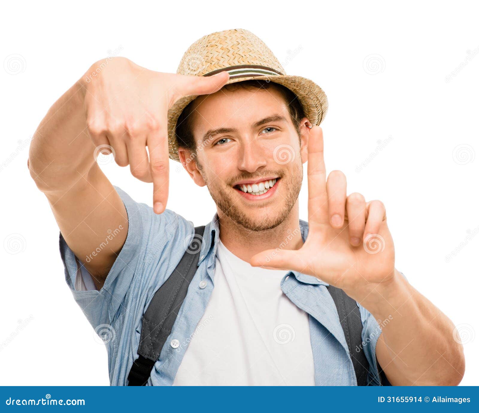 Man Framing Photograph Fingers Stock Photo - Image of hand, goal: 31655914