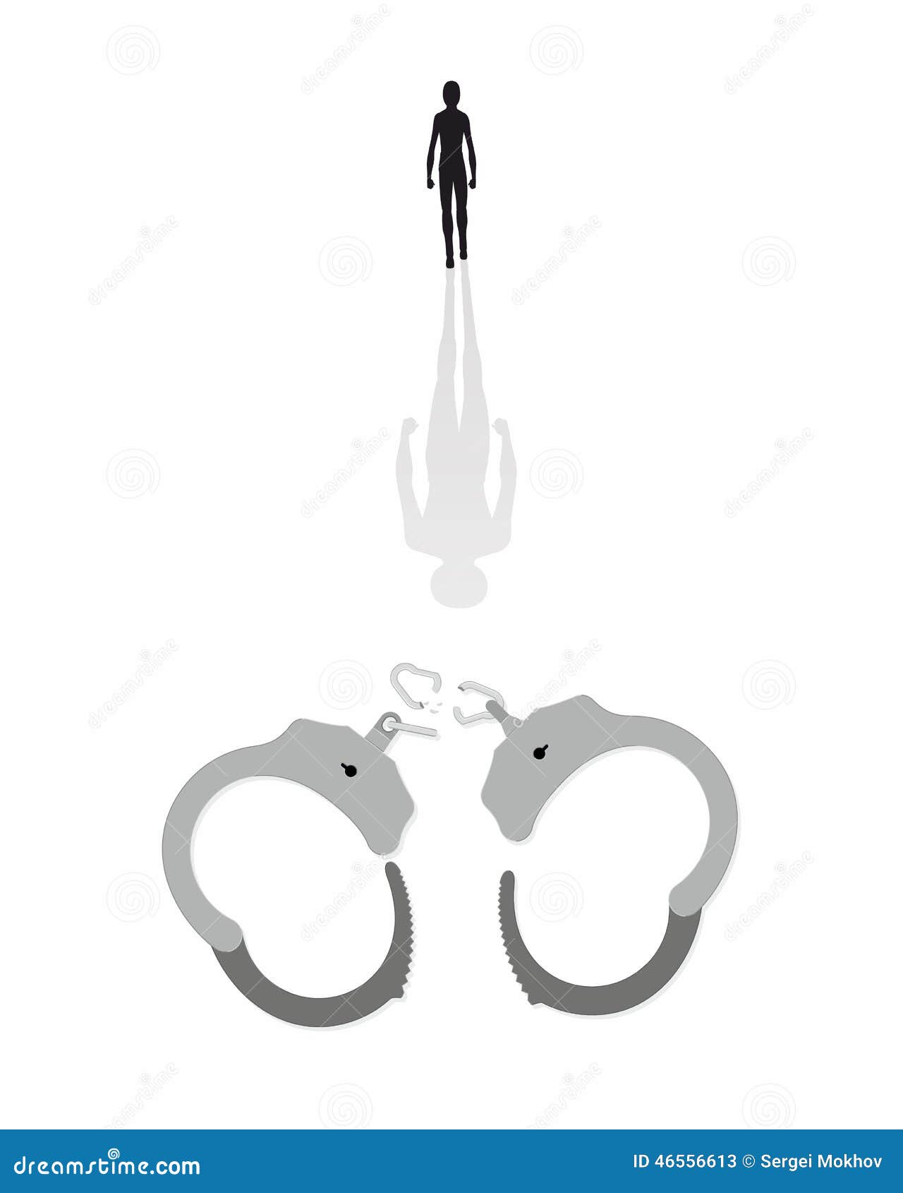 Man Freed from the Shackles Stock Vector - Illustration of chain, iron ...