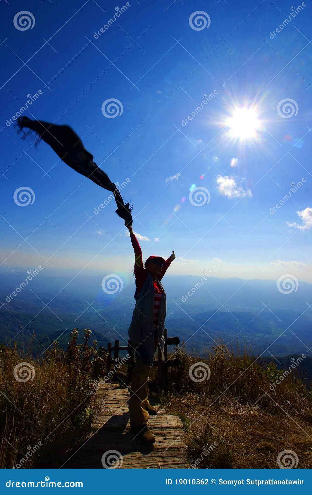 Man in freedom view point stock photo. Image of success - 19010362