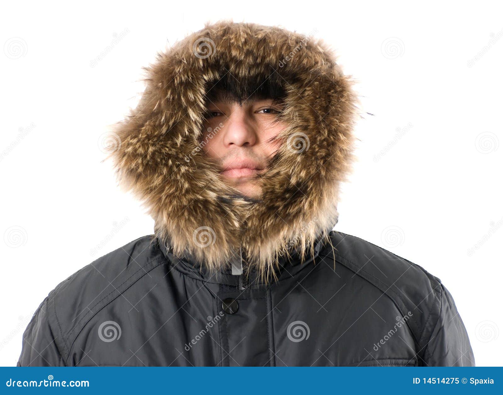 Man freezing stock image. Image of north, looking, warm - 14514275