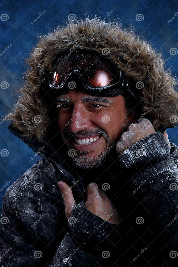 Man Freezing in Cold Weather Stock Photo - Image of chilly, adult: 33156086