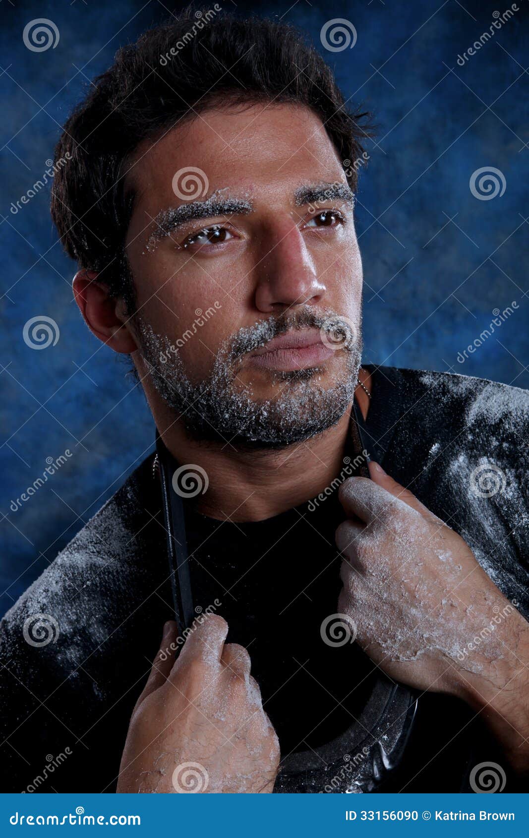 Man Freezing in Cold Weather Stock Photo - Image of male, flakes: 33156090