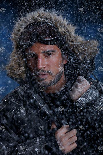 Man Freezing in Cold Weather Stock Photo - Image of face, 20s25s: 33156092