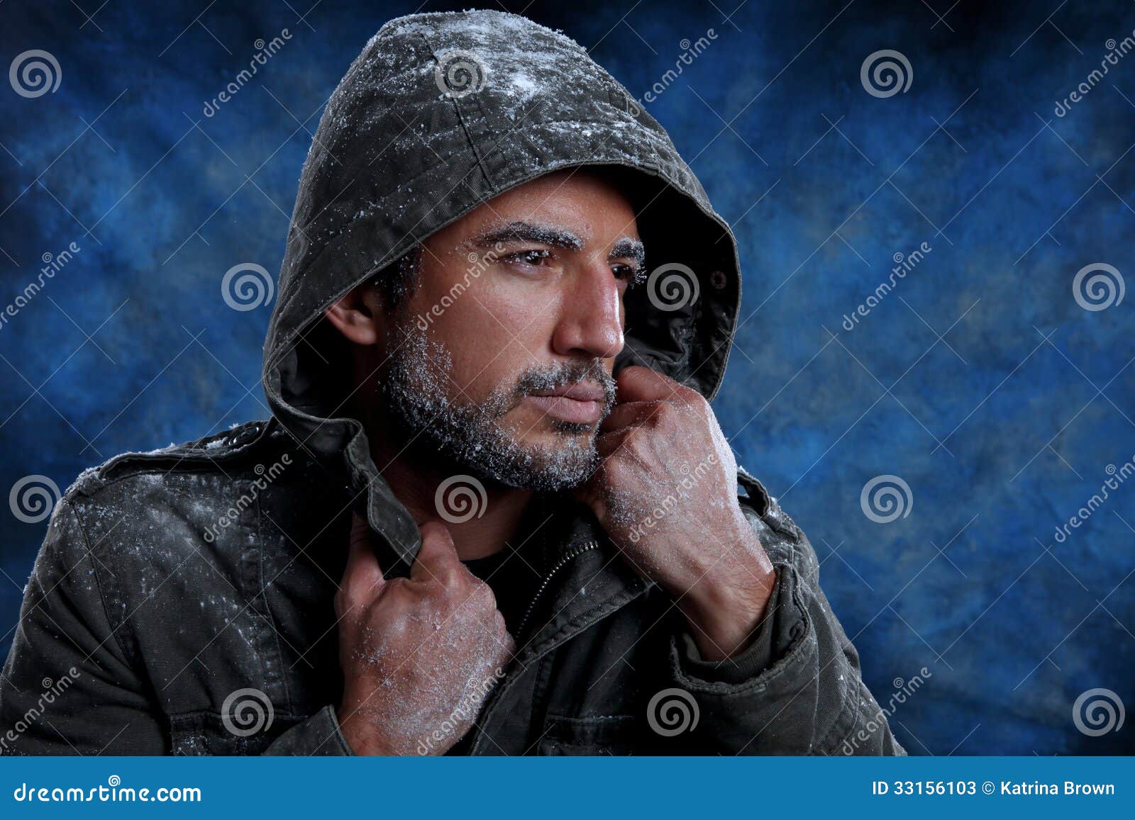 Man Freezing in Cold Weather Stock Image - Image of chilly, happy: 33156103