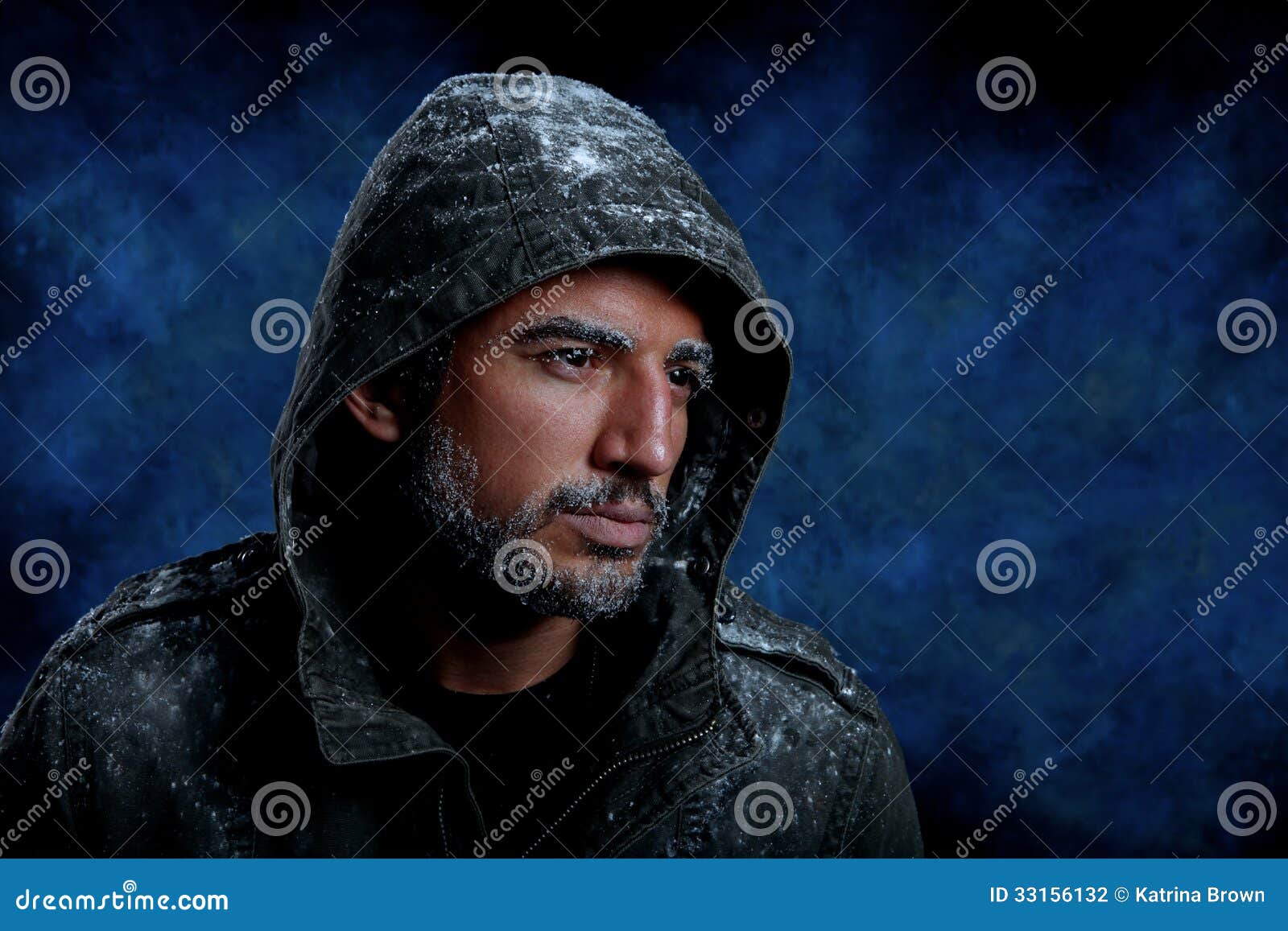 Man Freezing in Cold Weather Stock Photo - Image of head, cool: 33156132