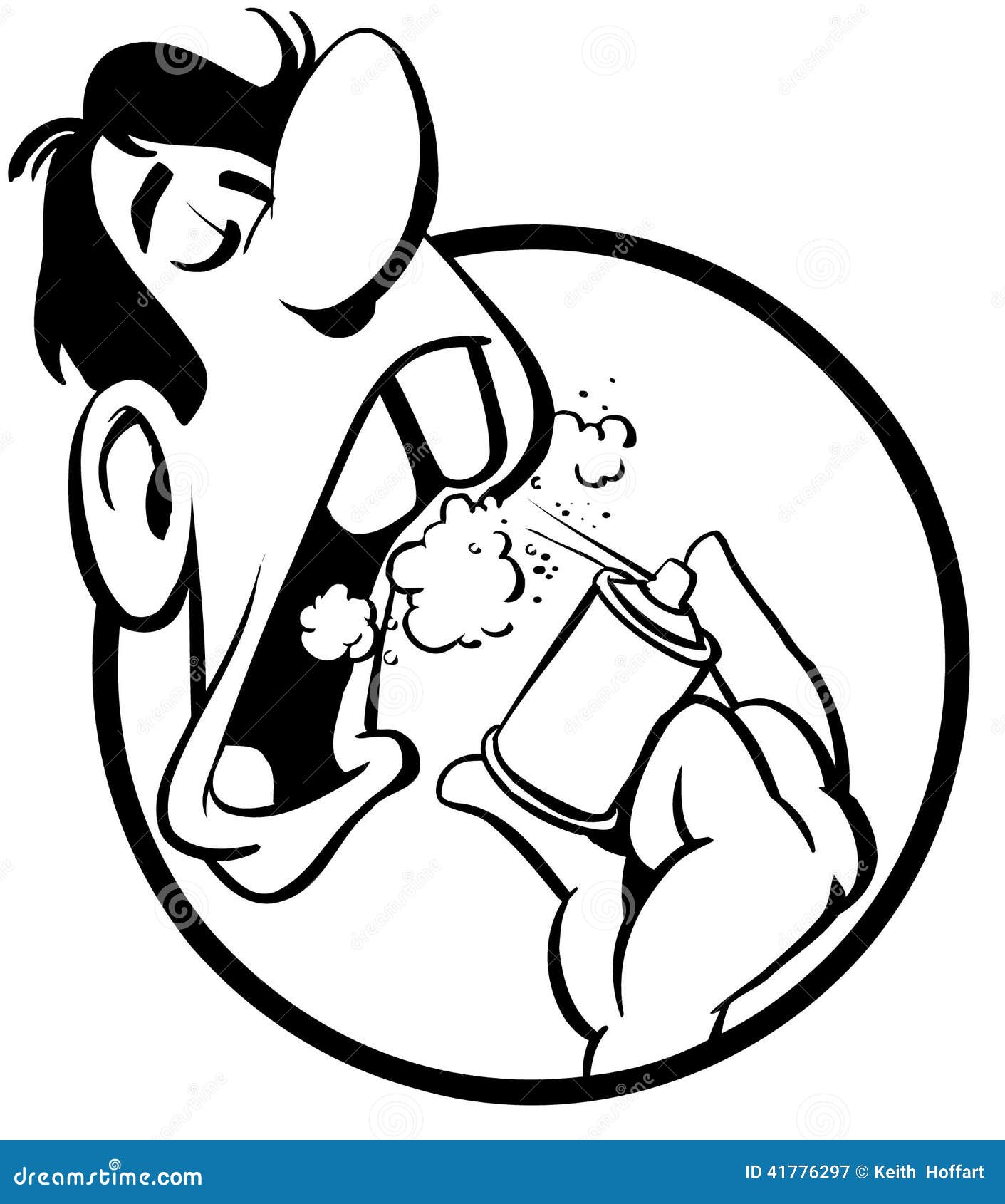 Fresh Breath Mouth Freshener Or Self Defence Sprayer Linear Icon ...