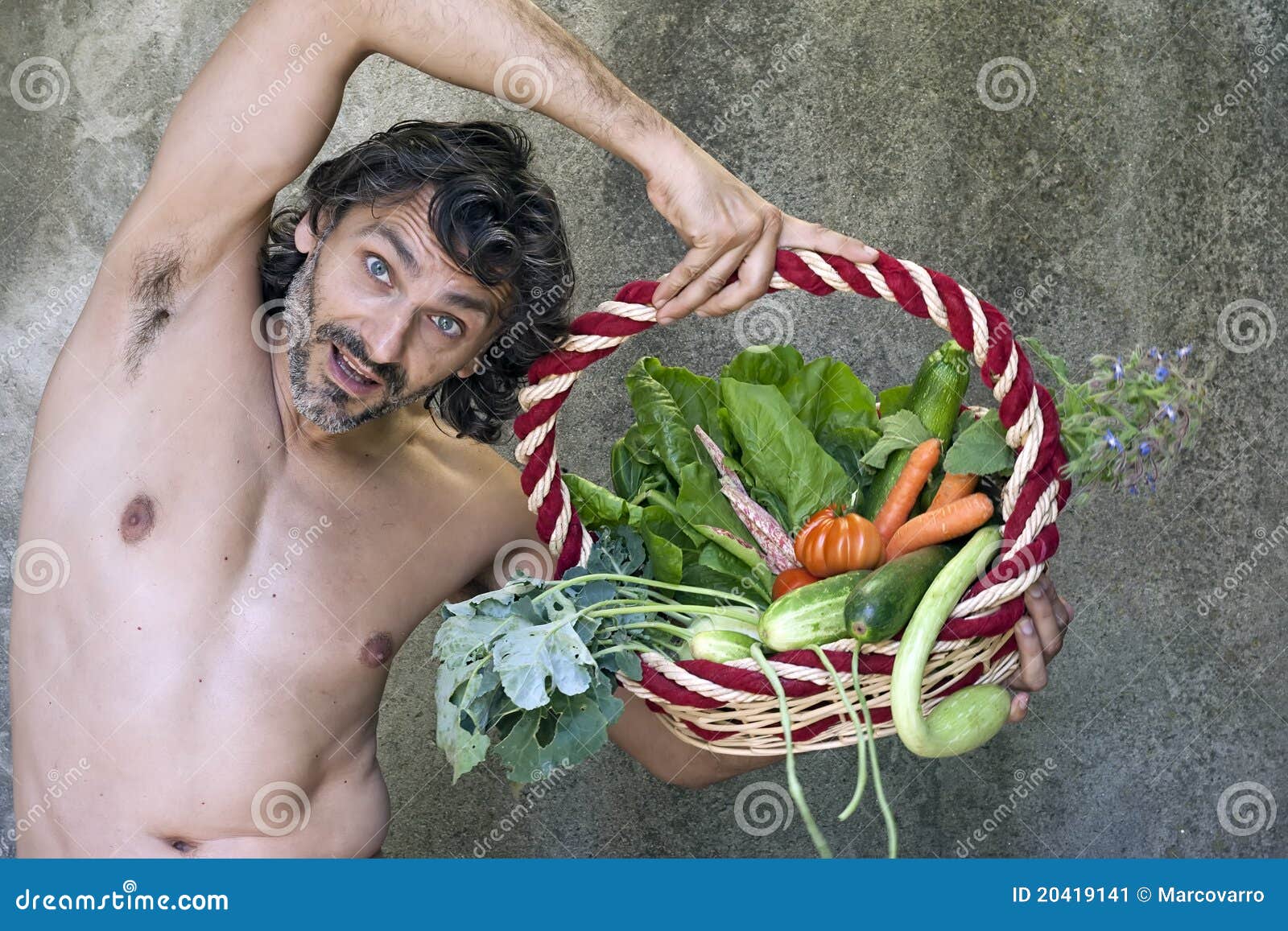 Man with fresh vegetables stock image. Image of plant - 20419141