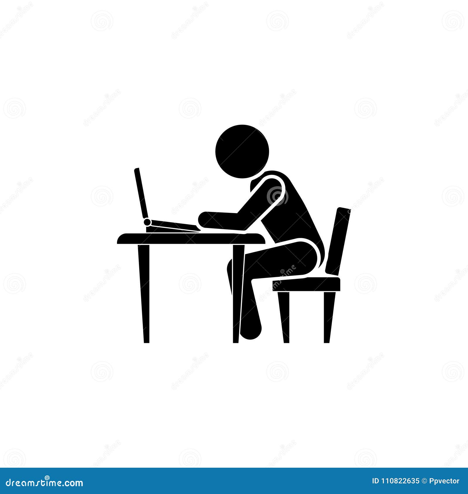 Computer Worker Icon