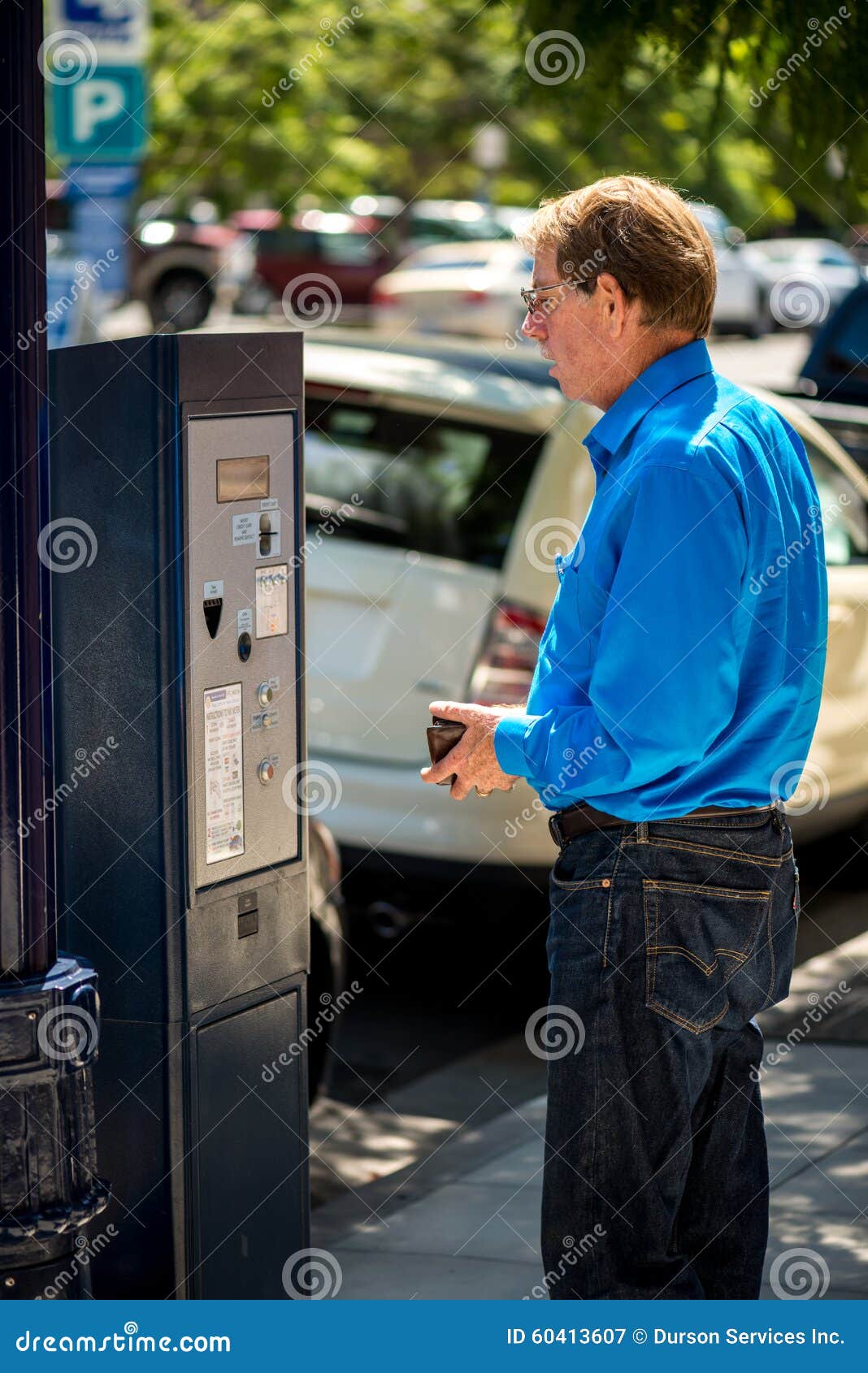 Man in Front of a Parking Meter. Stock Image - Image of people, parking ...