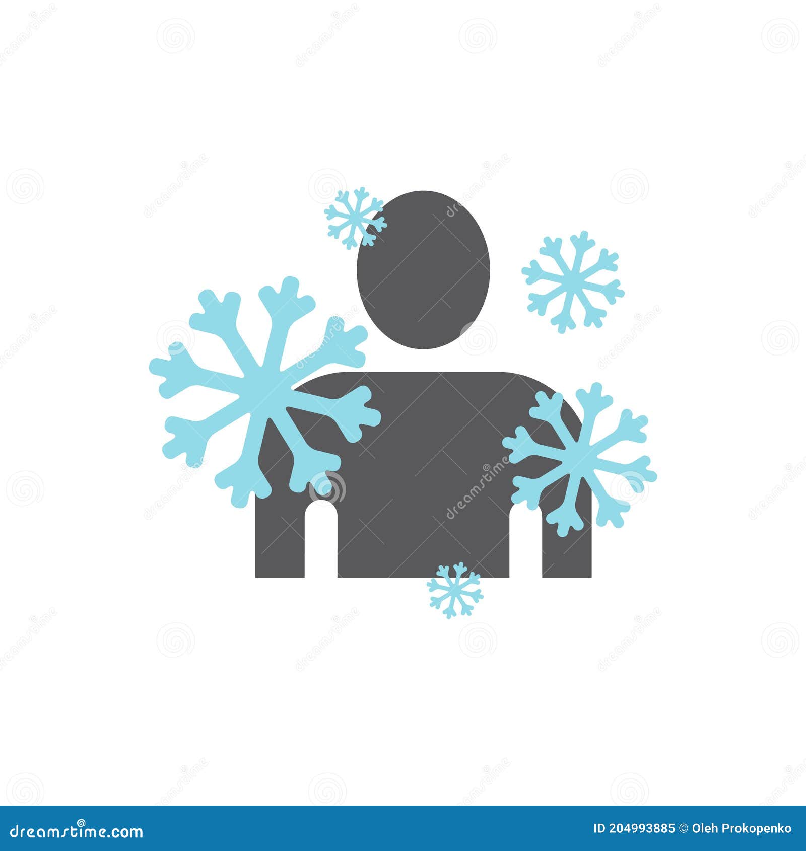 The Man Froze Vector Sign for Web Graphic. Stock Vector - Illustration ...