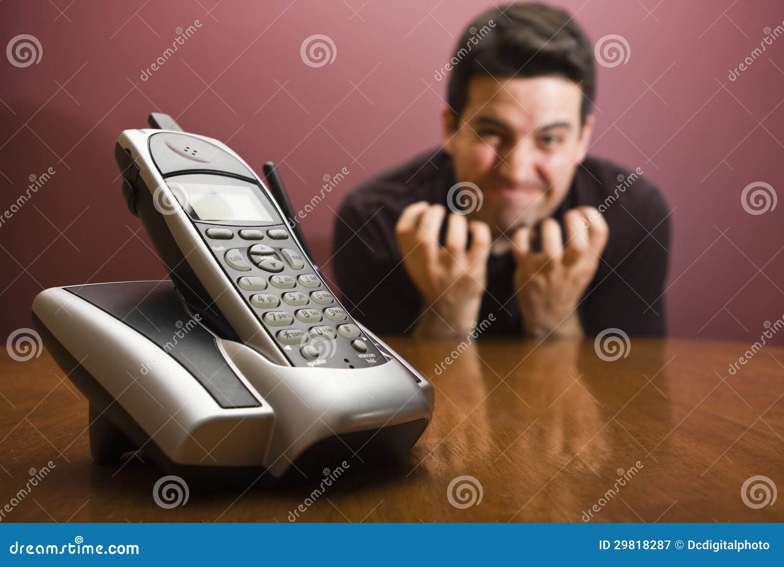 Frustrated Waiting for the Phone To Ring Stock Image - Image of waiting ...