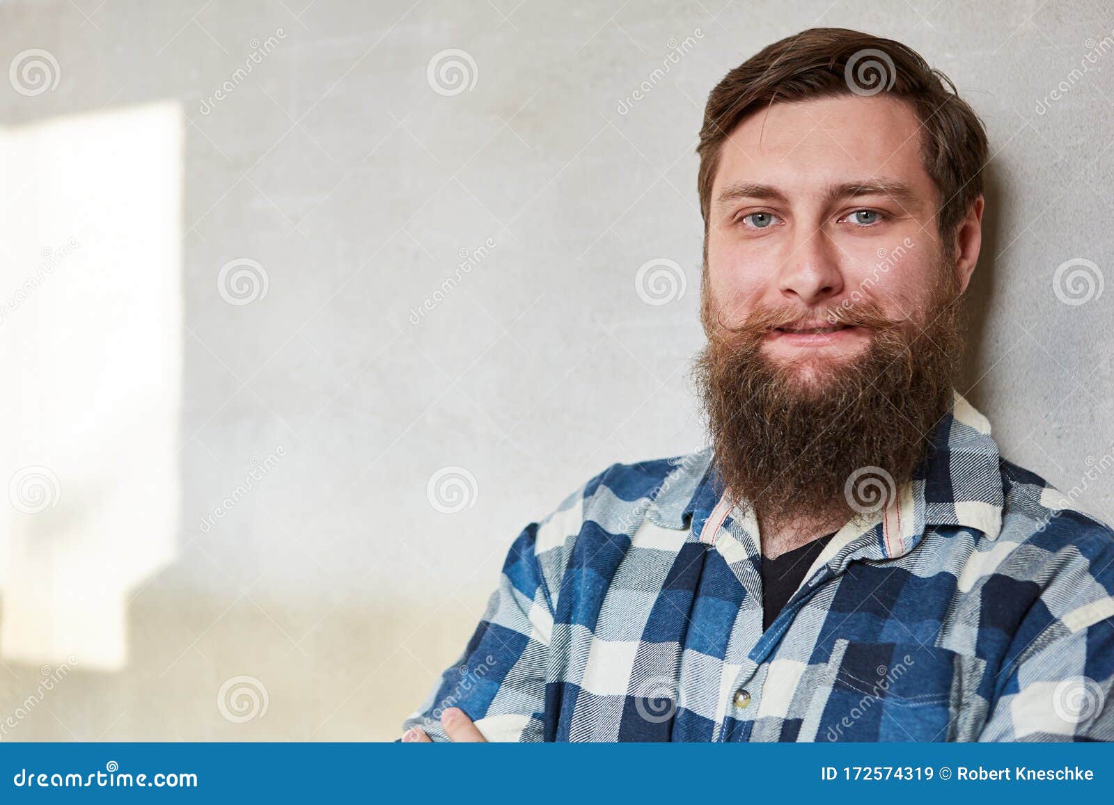 Man with a Full Beard As a Worker or Artisan Stock Image - Image of ...