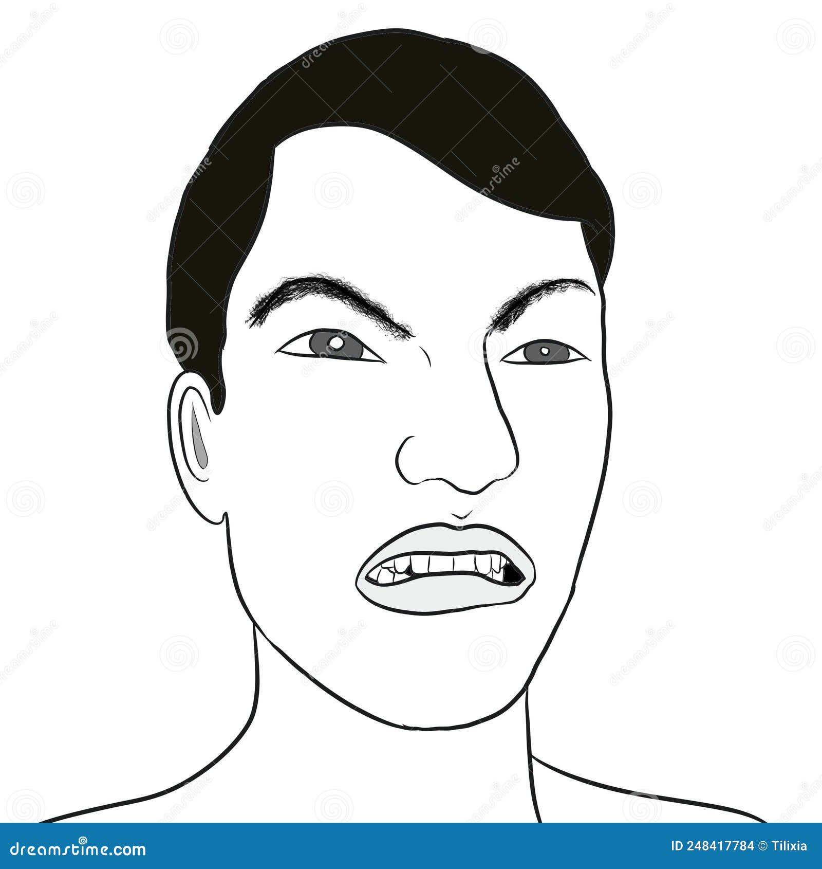 A man Full of Hatred stock illustration. Illustration of person - 248417784