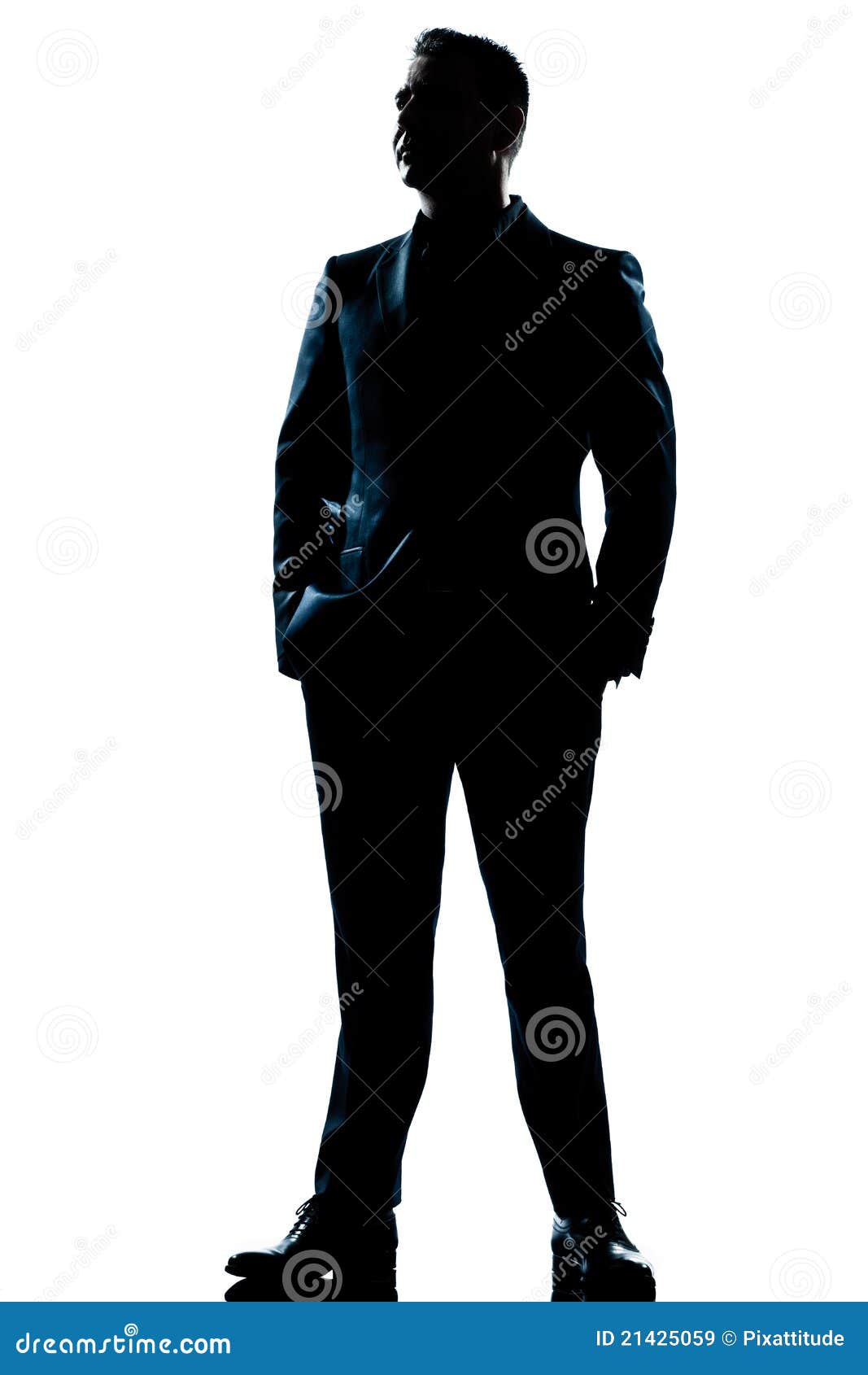 Man Full Length Handsome Full Suit Standing Stock Image - Image of ...
