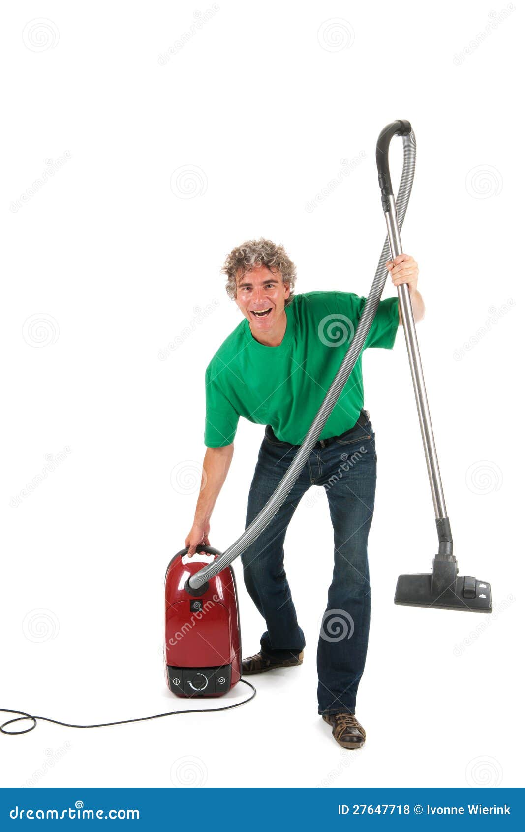Man with Fun while Housekeeping Stock Photo - Image of person, happy ...