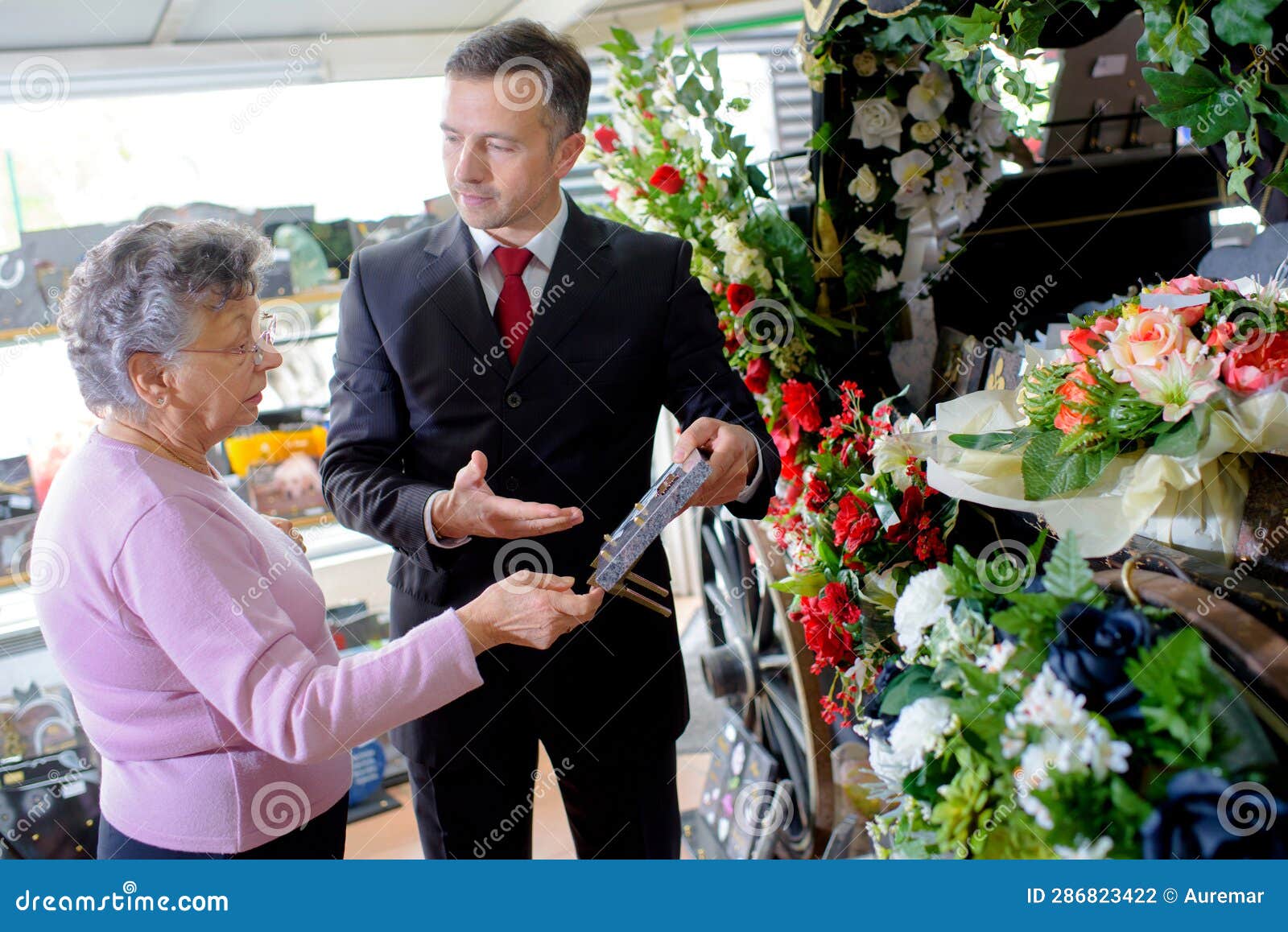 Man funeral parlour stock photo. Image of help, senior - 286823422