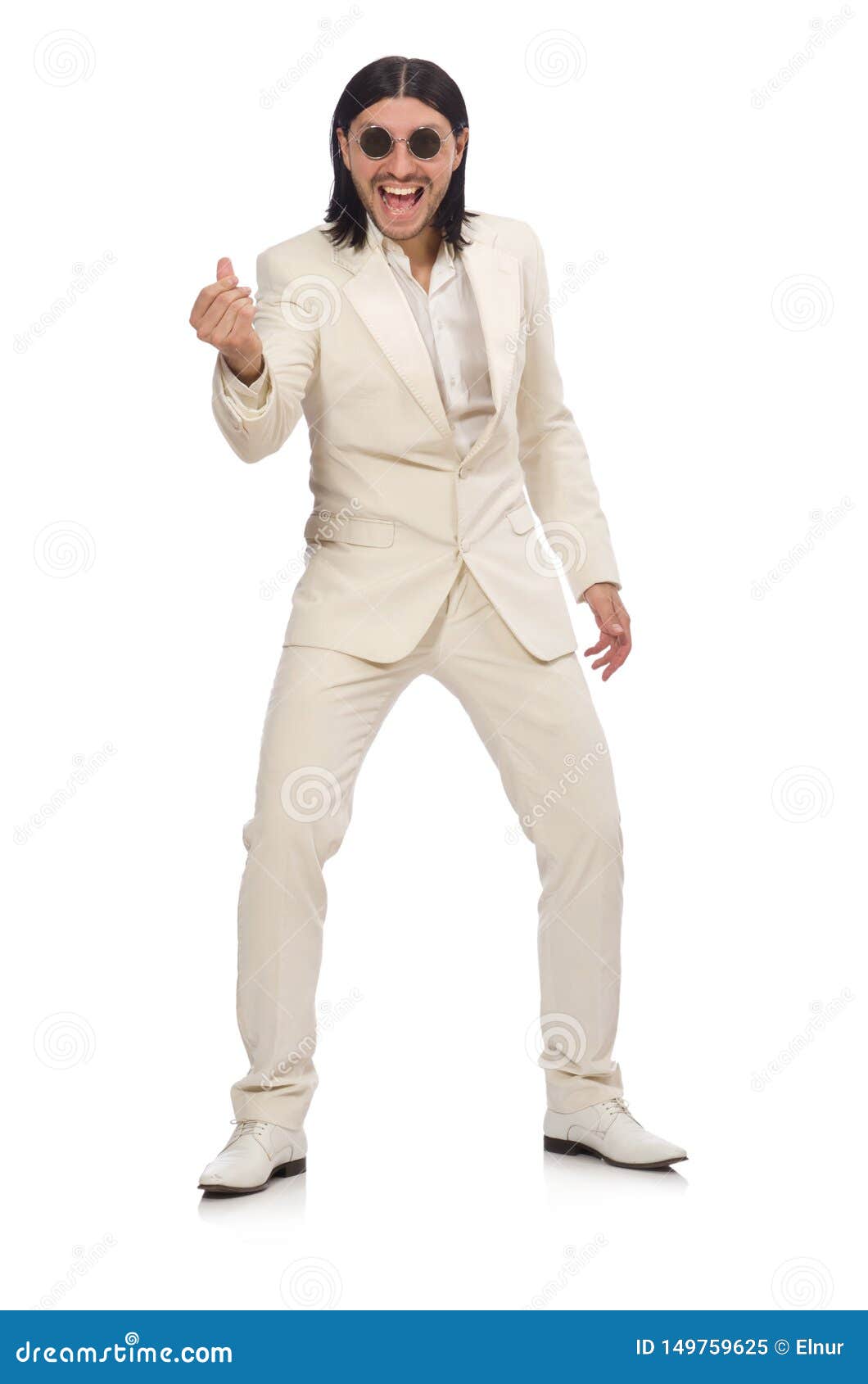 Man in Funny Concept on White Stock Image - Image of leader, dress ...