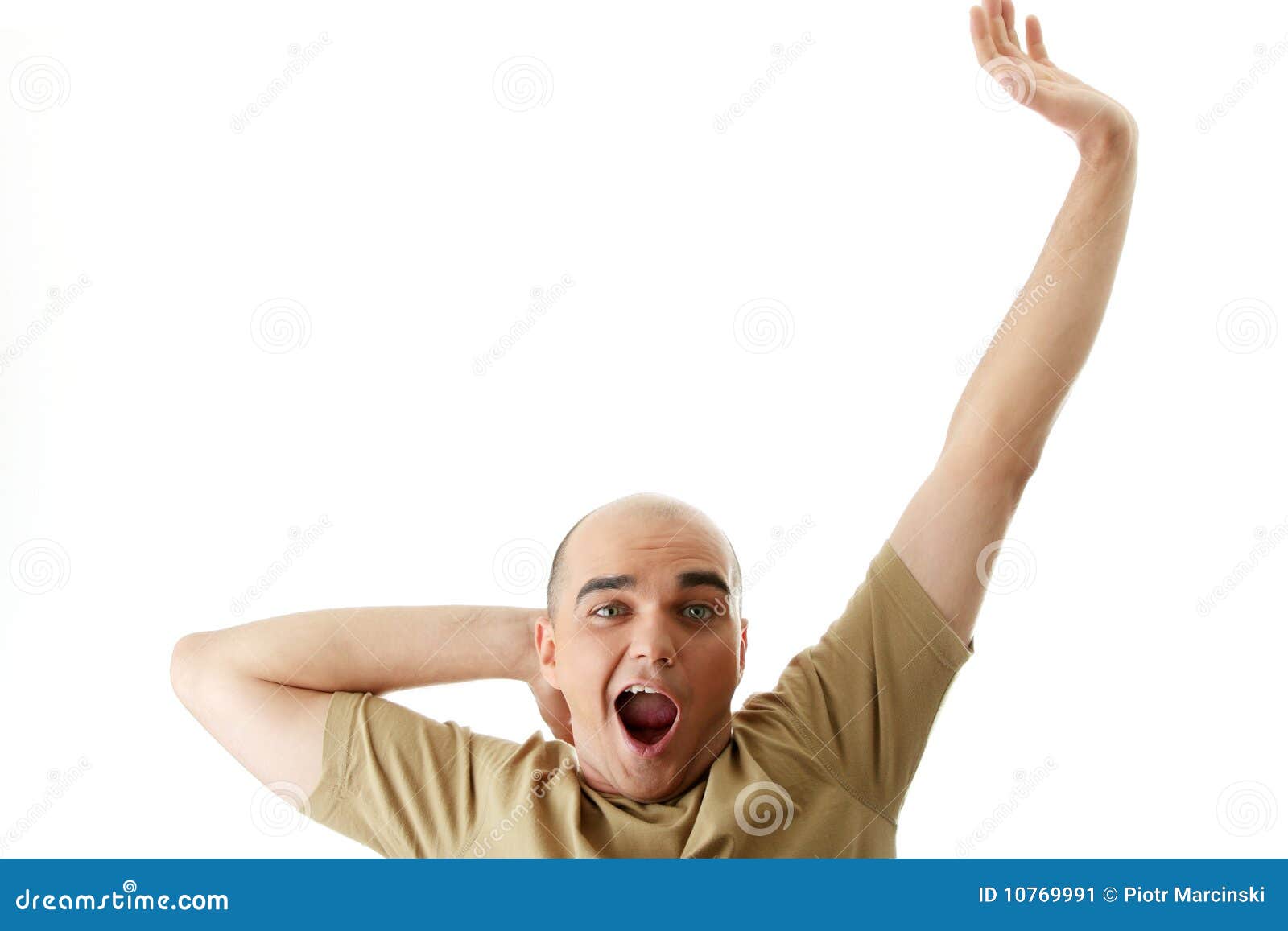 Man with Funny Facial Expression Stock Image - Image of face, scream ...